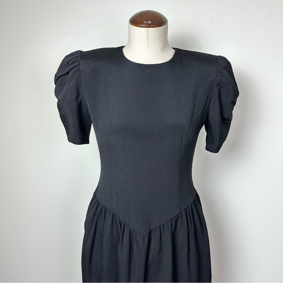 Vintage | Dresses | Vintage Basque Waist Little Black Dress | Poshmark